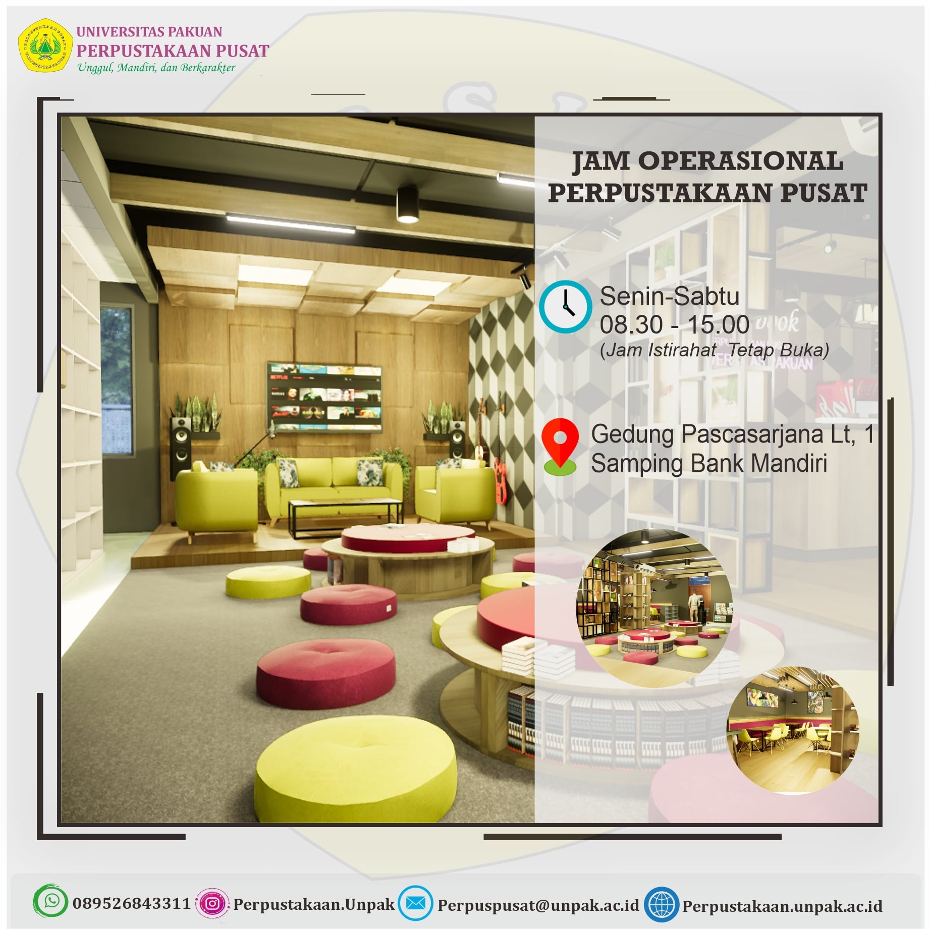 Jam Operasional – Perpustakaan Pusat
